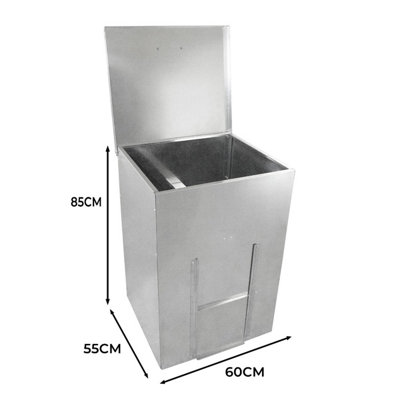 Galvanised Steel Coal Storage Bunker - 150kg