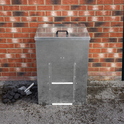 Galvanised Steel Coal Storage Bunker - 150kg