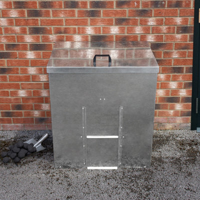 Galvanised Steel Coal Storage Bunker - 350kg