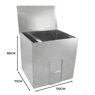 Galvanised Steel Coal Storage Bunker - 500kg