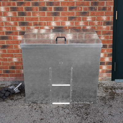 Galvanised Steel Coal Storage Bunker - 500kg