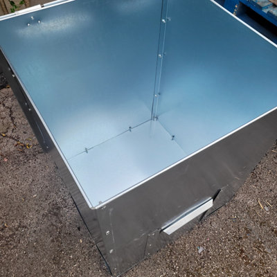 Galvanised Steel Coal Storage Bunker Log Store - 150kg No3