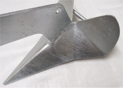 Galvanised Steel Fixed Plough Anchor 15KG (Delta Style Yacht Boat ...