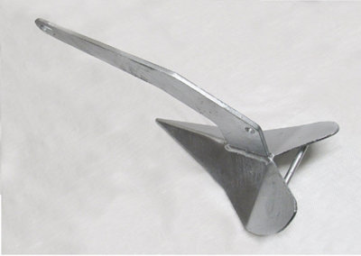 Galvanised Steel Fixed Plough Anchor 6KG (Delta Style Yacht Boat Marine ...