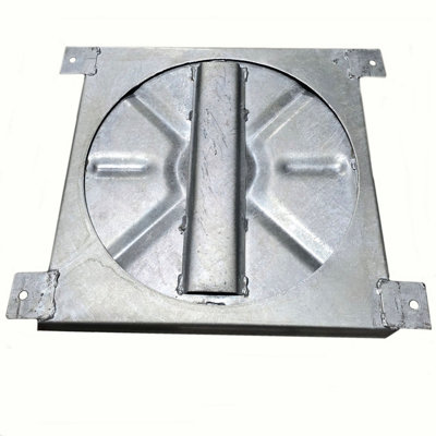 Galvanised Steel Recessed Square to 470mm Round Chamber Base Manhole ...