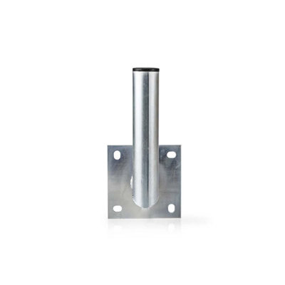 Galvanised Steel Satellite Dish L Shape Mount 15cm Pole Bracket Wall ...