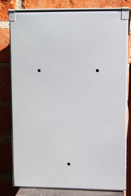 Galvanised Steel Wall Mounted Post Box - Letter Box -Painted a Grey Colour