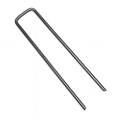 Galvanised Steel Weed Membrane Pins - Pack of 200 (Heavy Duty U Pegs ...