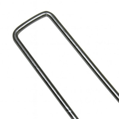Galvanised Steel Weed Membrane Pins - Pack of 200 (Heavy Duty U Pegs ...