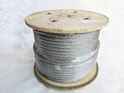 Galvanised Steel Wire Rope Cable 12MM 6x12 (100M Reel 6 x 12 Rigging ...