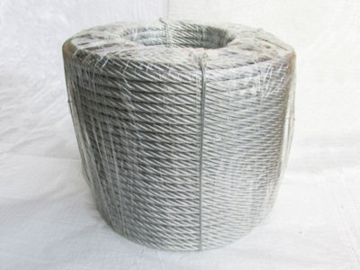 Galvanised Steel Wire Rope Cable 16MM 6x15 (200M Coil 6 x 15 Rigging ...