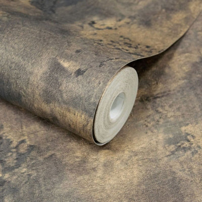 Galvanised Texture Industrial Plaster Effect Plum Vinyl Wallpaper 186401