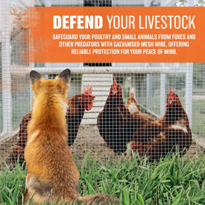 Galvanised Wire Garden Netting Fencing Mesh 13Mm Outdoor 0.6M X 5M ...