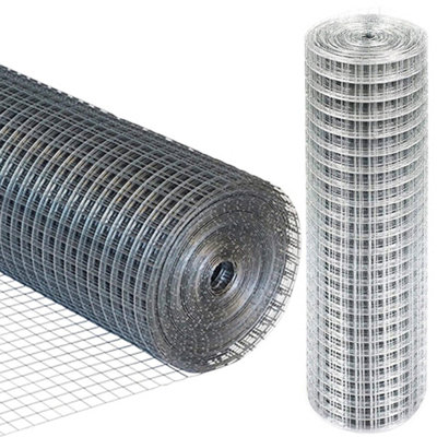 Galvanised Wire Garden Netting Fencing Mesh 13Mm Outdoor 0.6M X 5M ...
