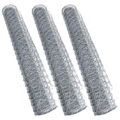 Galvanised Wire Netting Fencing Fence Chicken Mesh Net Cages 15m x 0.6m ...