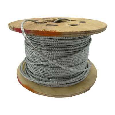 Galvanised Wire Rope Cable 2.5MM 7x7 (Marine Rigging Metal 50M Reel)
