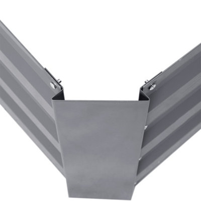 Galvanized Silver Grey Square Metal Raised Bed Galvanized Raised ...