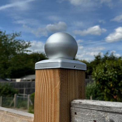 Galvanized Steel Ball Shape Fence Post Cap (Pack of 20)