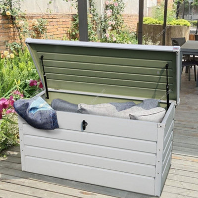 Galvanized Steel Waterproof Lockable Outdoor Garden Deck Storage Box ...