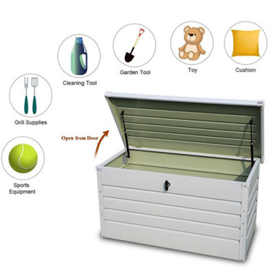 Galvanized Steel Waterproof Lockable Outdoor Garden Deck Storage Box ...