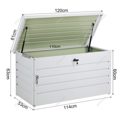 Galvanized Steel Waterproof Lockable Outdoor Garden Deck Storage Box ...