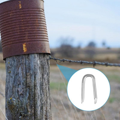 Galvanized U Nails Rust Resistant Fence Staples for Chicken Wire Mesh ...