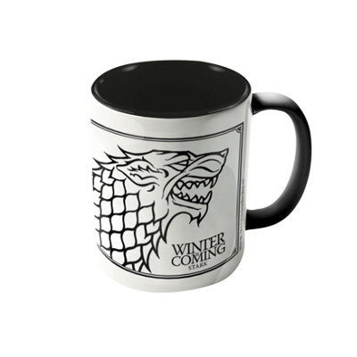Game of Thrones Stark Mug White/Black (One Size) | DIY at B&Q