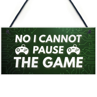 Gamer Sign Player Online Retro Gaming Sign Wall Bedroom Door Sign Gift ...