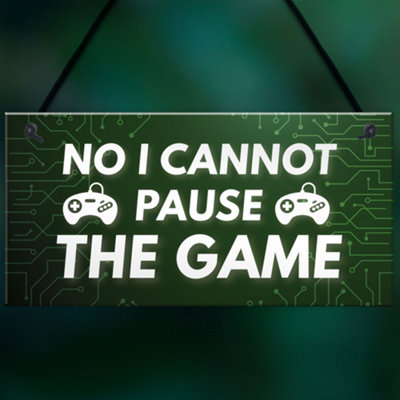 Gamer Sign Player Online Retro Gaming Sign Wall Bedroom Door Sign Gift ...