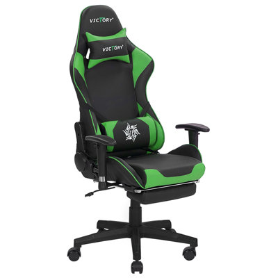 Gaming Chair VICTORY Faux Leather Green