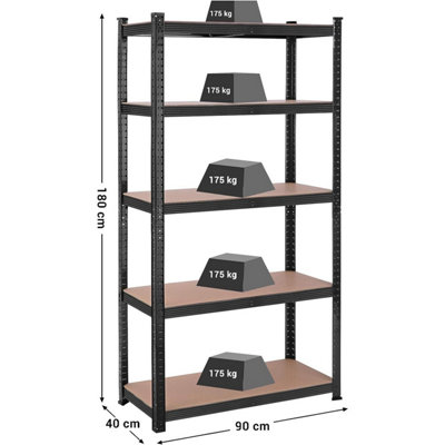 Garage Shelving, 5-Tier Storage Rack, Storage Organizing Rack, Shelving ...
