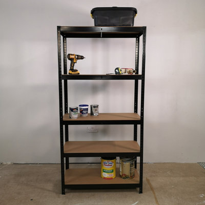 Garage Shelving 90cm Wide & 180cm High Heavy Duty 5 Tier Multipurpose ...