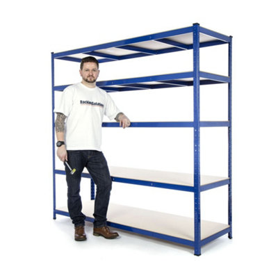Garage Shelving Units / Racking 5 Levels 1800mm H x 1800mm W x 450mm D ...