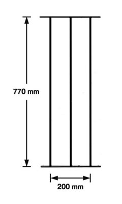 GARD Metal Deck Decking Infill Fence Panel 280mm Wide x 770mm High ...