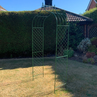 Garden Arch - Metal - L48 x W120 x H205 cm - Green | DIY at B&Q