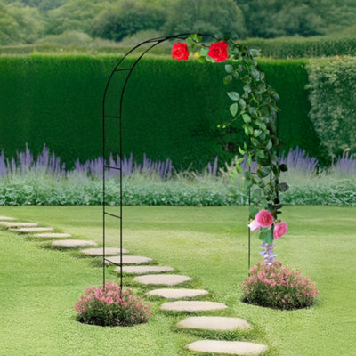 Garden Arch Outdoor Tree Plant Growing Support Flowers 2.4 Meters ...