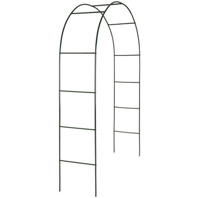 Garden Arch Set of 4 - steel rose arches, 140 x 40 x 240 cm - green