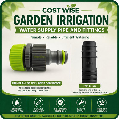 GARDEN AUTOMATIC IRRIGATION LPDE WATER SUPPLY PIPE WITH HOSE CONNECTOR ...