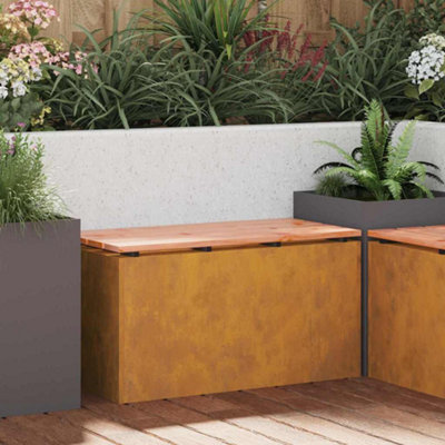 Garden Bench Rusty 80 x 40 x43 cm Weathering steel