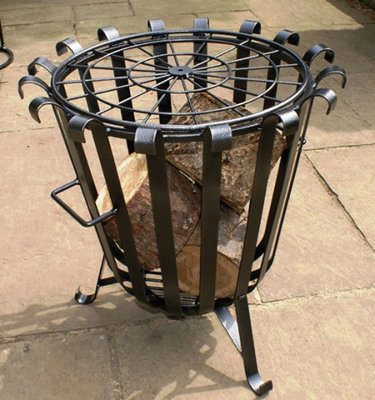 Garden Brazier, Fire Basket - Solid Steel - L50.8 x W50.8 x H53.3 cm ...