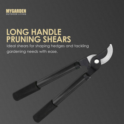 Garden Bypass Tree Loppers Long Handle 37 CM Teflon Coated Cutting ...