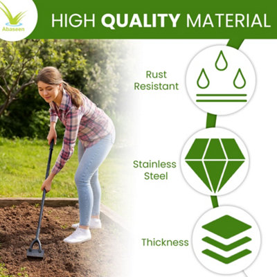 Garden Carbon Steel Dutch Hoe with Long Handle for Weeding ...