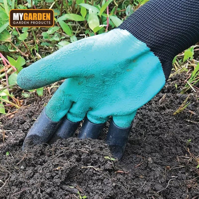 Garden Claw Gloves with Digging and Planting Claws