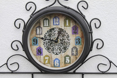 Garden Clock With Coat Hooks -for Outdoor or Indoor Use. Clock face is ...