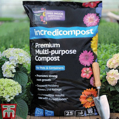 Garden Compost 25 Litres + 200g Pack Of Incredibloom x 2 | DIY at B&Q