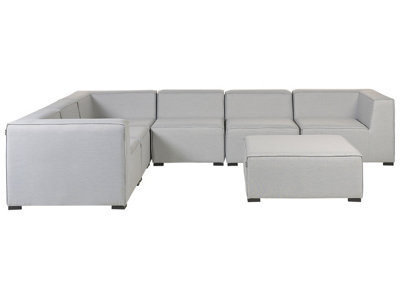 Garden Corner Sofa with Ottoman 7 Seater AREZZO Right Hand Modular ...