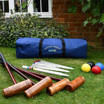 Garden Croquet Set - Cottage 4 Player - Full Size Composite Balls in a ...