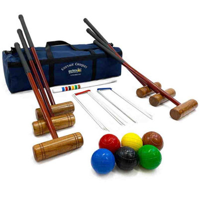 Garden Croquet Set - Cottage 6 Player - Durable | DIY at B&Q