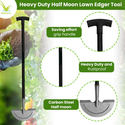 Garden Edger Lawn Tool Heavy Duty Half Moon Edgers for Landscaping