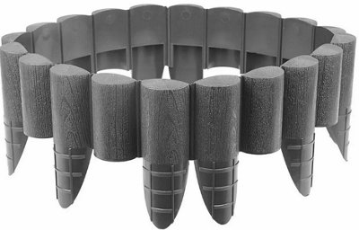 Garden Edging Palisade Border Edge Sturdy Frost Resistant ECO Grey 2.4M ...
